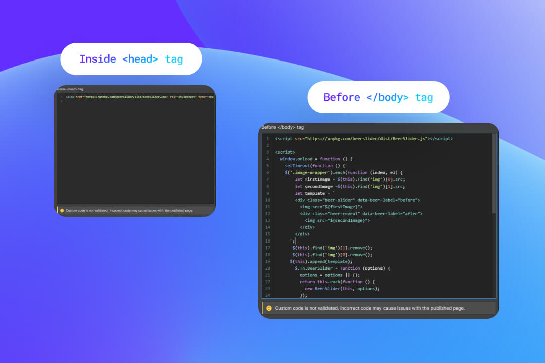 Before and After Image Slider in Webflow | Flowbase